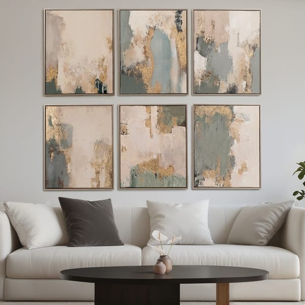 Sagebrook Home 16x20" Enlightened Handpainted Wall Art (Set of 6) - Bed Bath & Beyond - 41542297